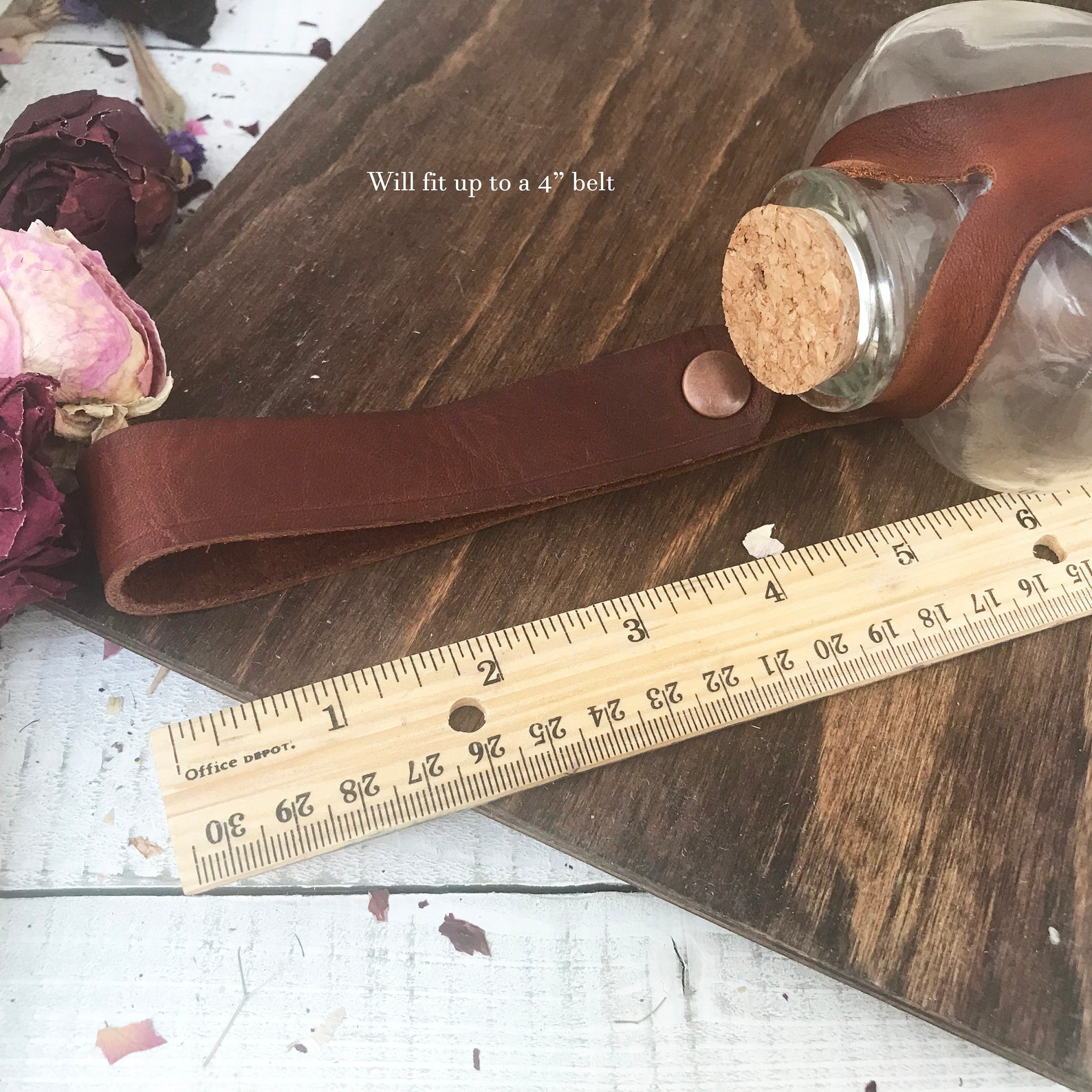 Potion Bottle Leather Belt Bottle Apothecary Glass Bottles | Etsy