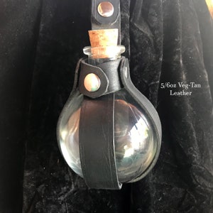 Potion Bottle, Leather Belt Bottle, Apothecary Glass Bottles, Leather ...