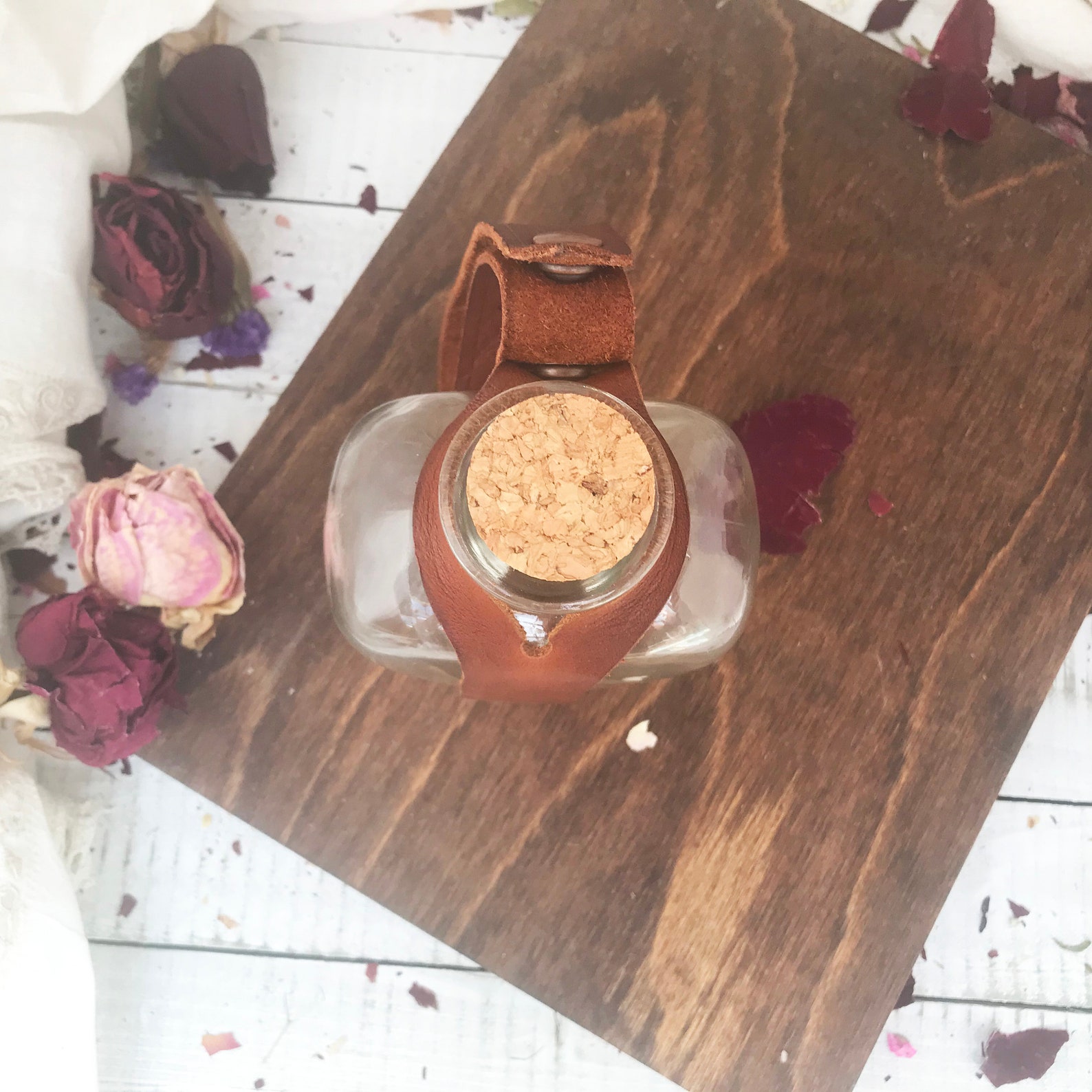 Potion Bottle Leather Belt Bottle Apothecary Glass Bottles - Etsy