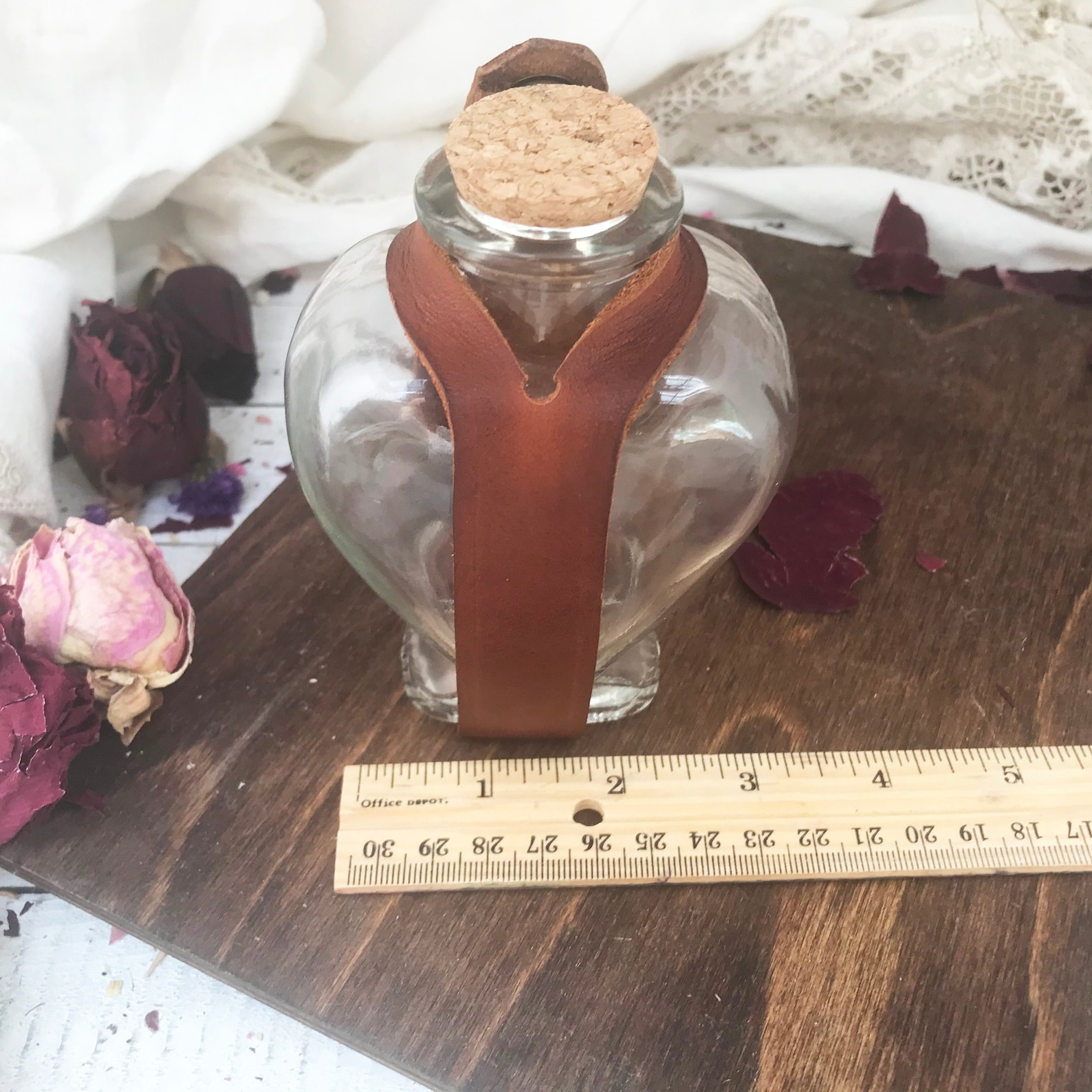 Potion Bottle Leather Belt Bottle Apothecary Glass Bottles - Etsy