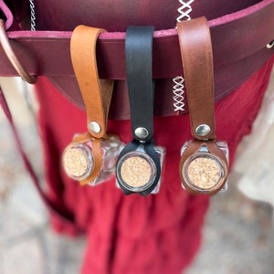 Mini Potion Bottle, Leather Belt Bottle, Apothecary Glass Bottles ...