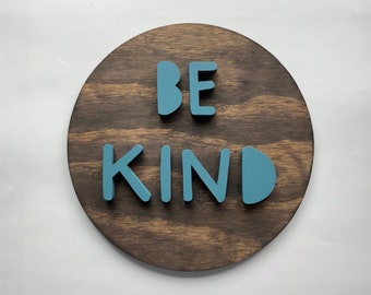 Be kind wall art | Etsy