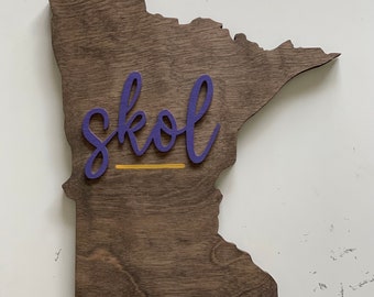 In This House We Say Skol on Sundays Minnesota Vikings Football Hand ...