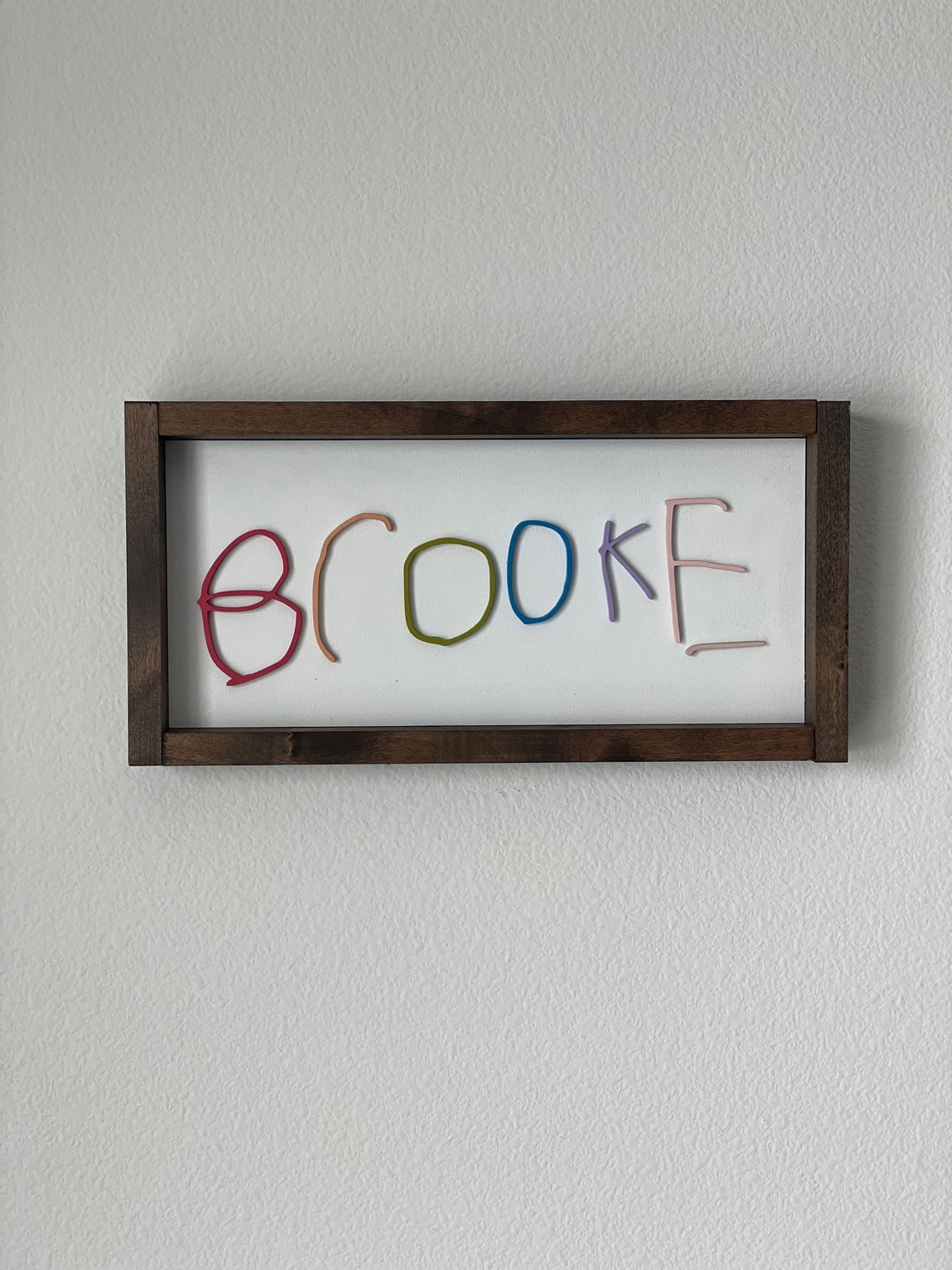 COLOR Handwriting / Wood Sign / Name Art - Etsy