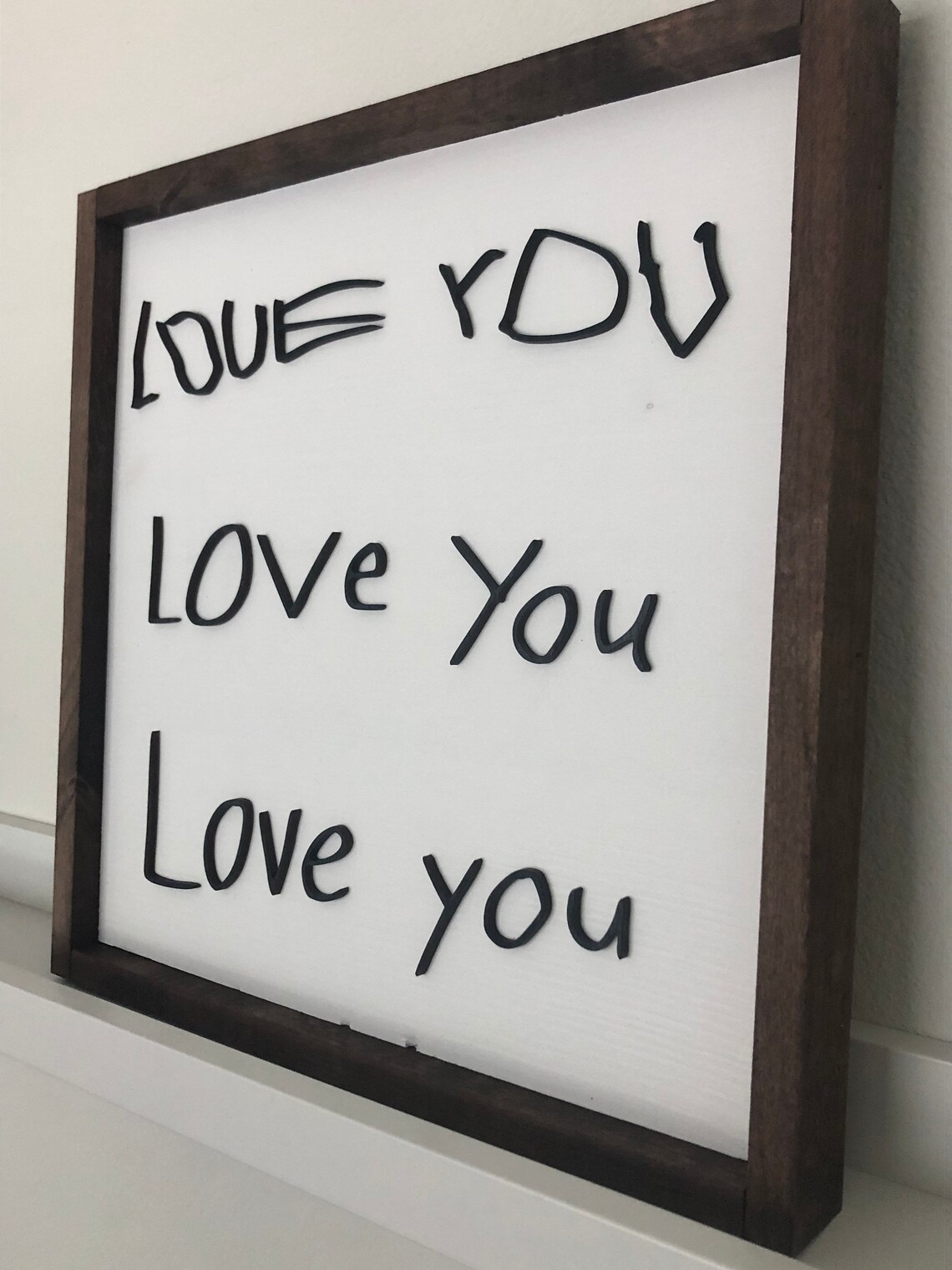 Handwritten Love You Sign / Handwriting / Handwriting Sign / - Etsy