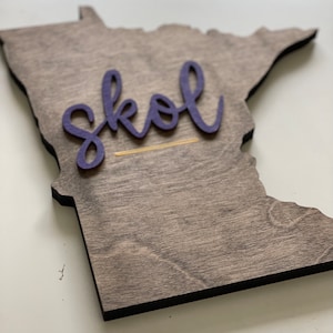 Minnesota Vikings SKOL Wood Sign - Etsy