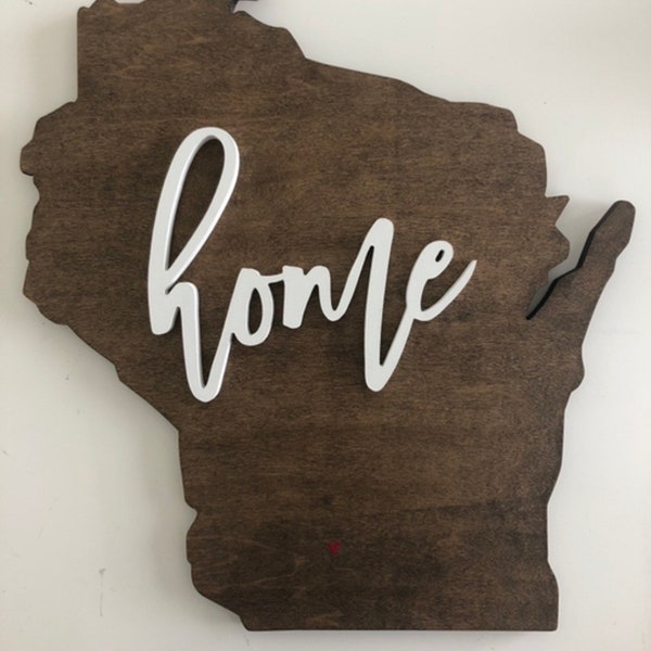 Wisconsin Home Sign - Etsy