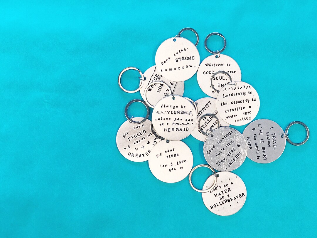 Custom Keychain WHATEVER Text You Want 20 Fonts to Choose From and Many ...