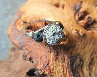 Essential Oil Silver Ring Diffuser Lava Rock Aromatherapy - Etsy