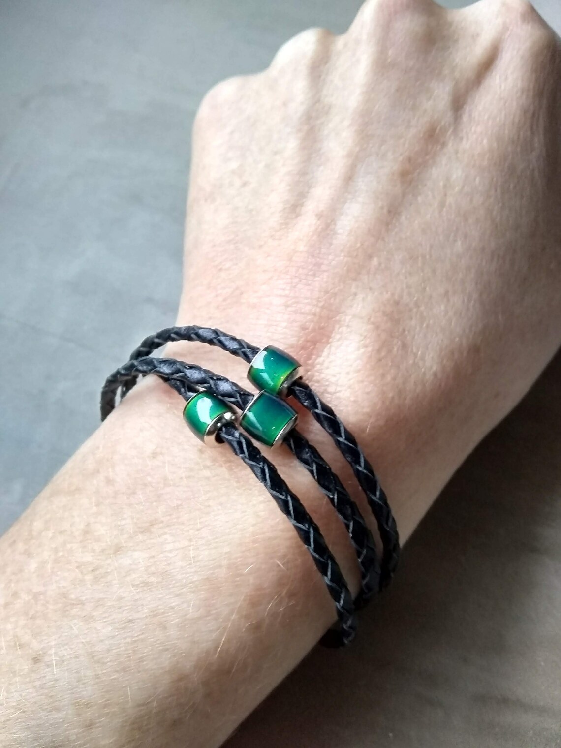Leather Mood Bracelet, Mood Jewelry, Anniversary, Gift Ideas, Color ...
