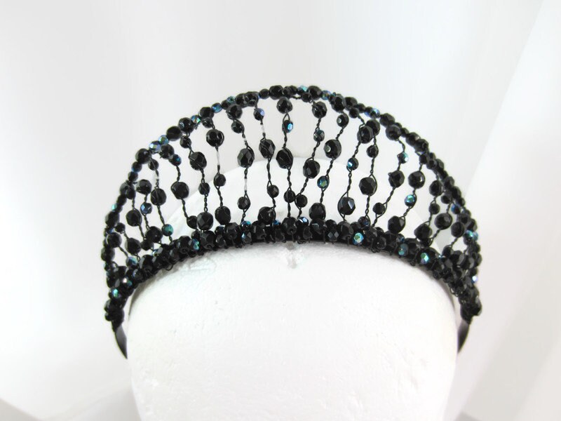 Black Renaissance Tiara Evil Queen Crown Medieval Costume - Etsy