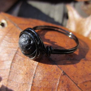 Aromatherapy Ring, Black Lava Rock Stone, Basalt, Diffuser Jewelry ...