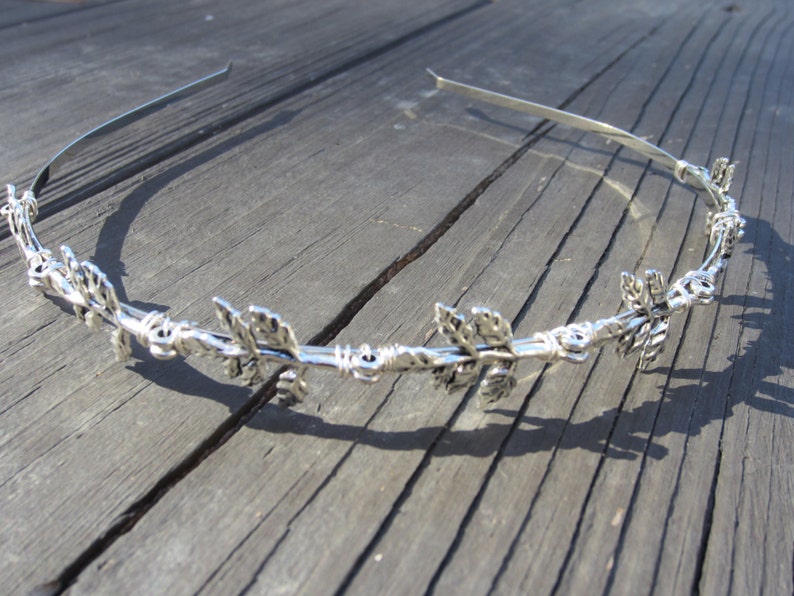 Greek Goddess Headpiece Silver Leaf Headband Silver Crown | Etsy