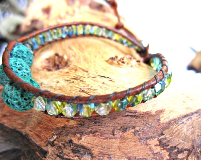 Aromatherapy Bracelet Diffuser Jewelry. Blue Green and - Etsy