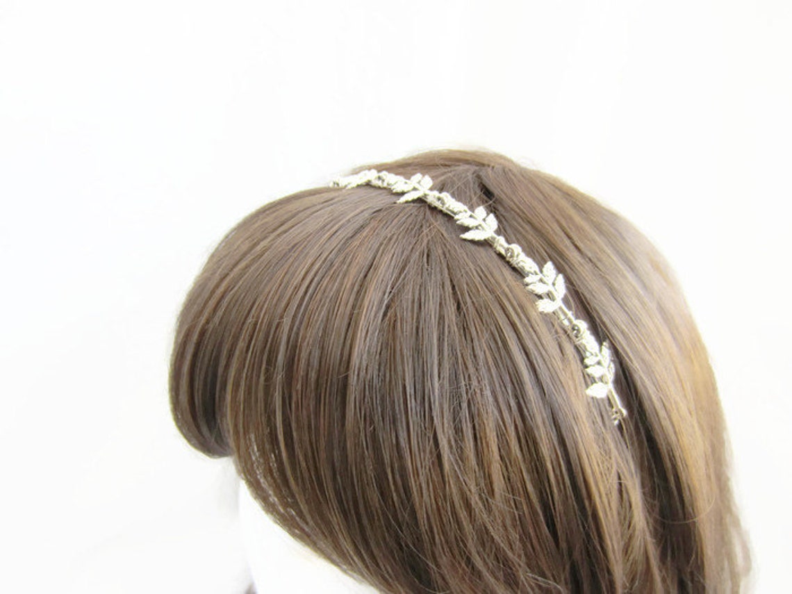 Greek Goddess Headpiece Silver Leaf Headband Silver Crown | Etsy