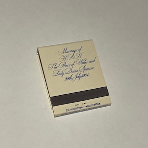 Princess Diana and Prince Charles- Royal Wedding Souvenir Book Matches ...