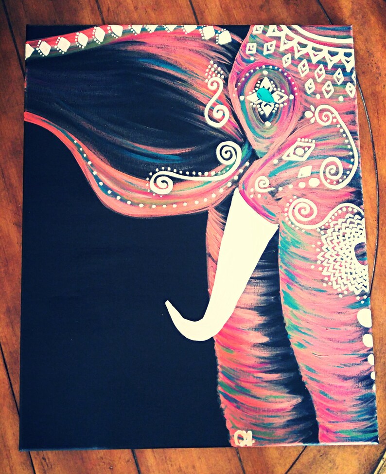 Fuschia/magenta Bohemian Elephant - Etsy