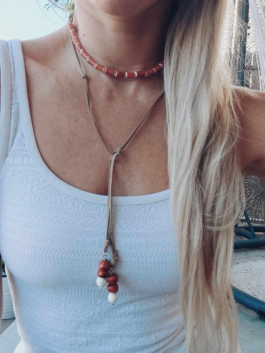 Lava Lei Lariat Necklace - Etsy