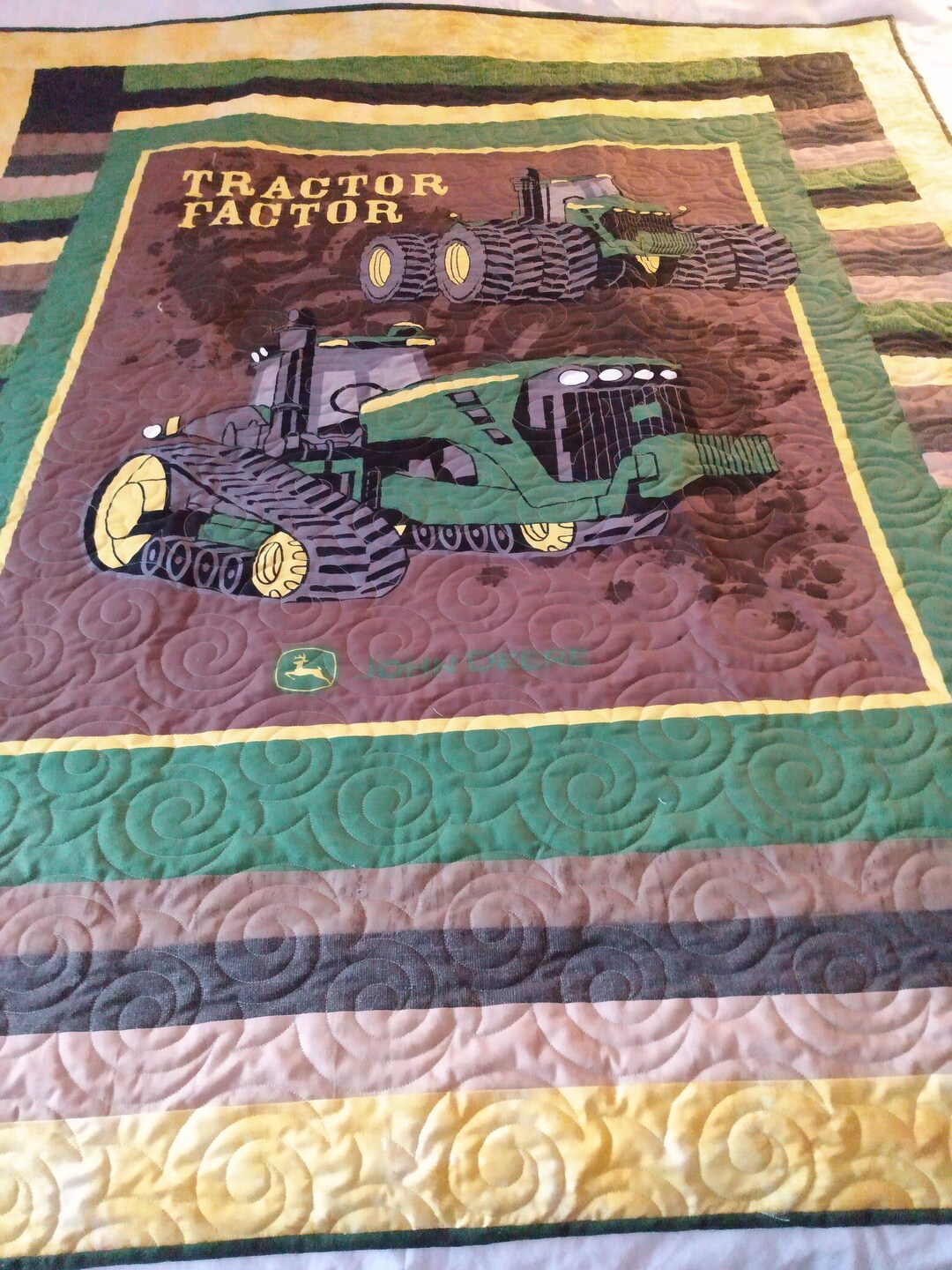 John Deere Tractor Quilt/wallhanging - Etsy