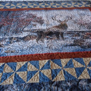 Elk in Winter Quilt - Etsy