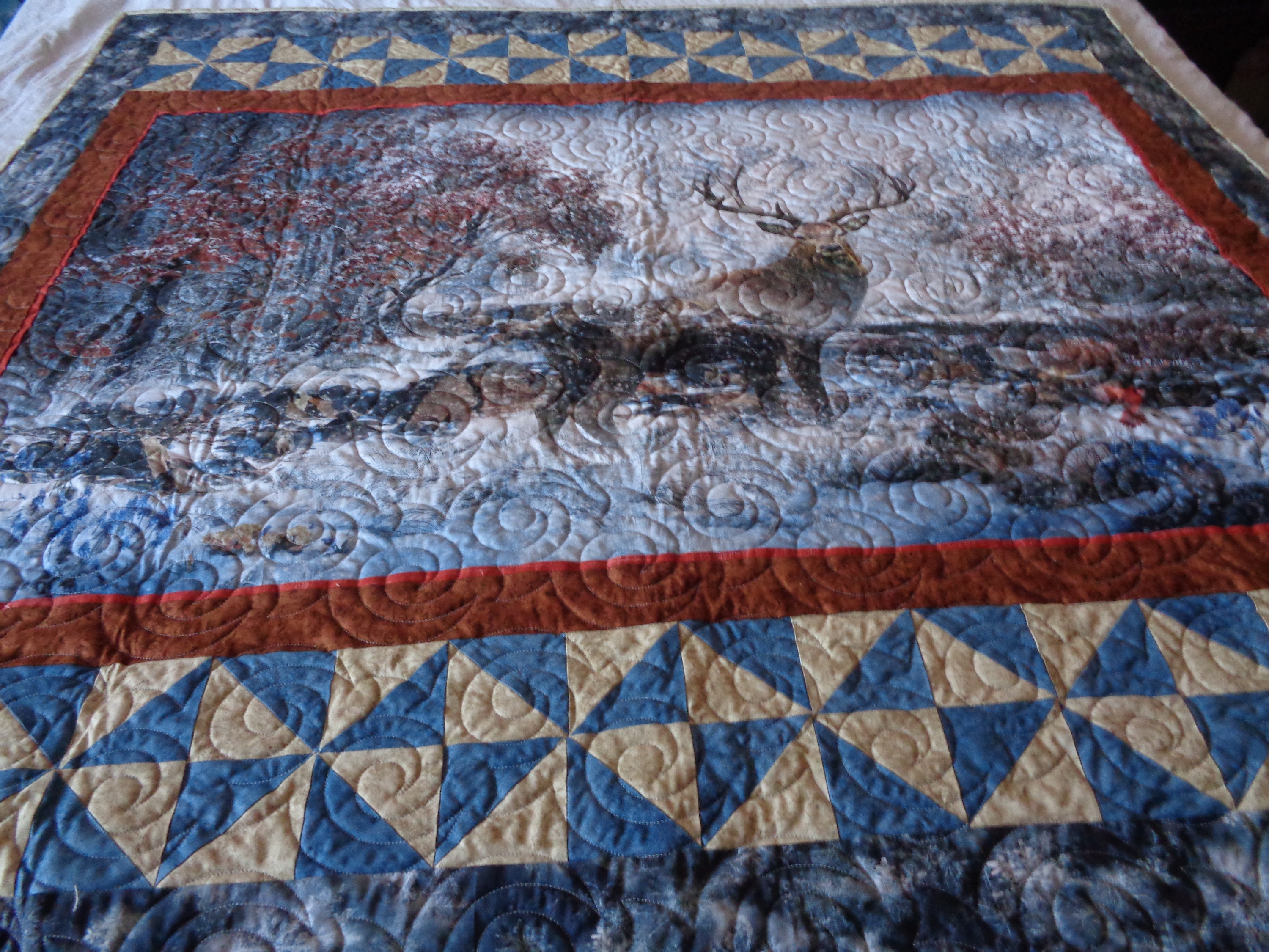 Elk in Winter Quilt - Etsy