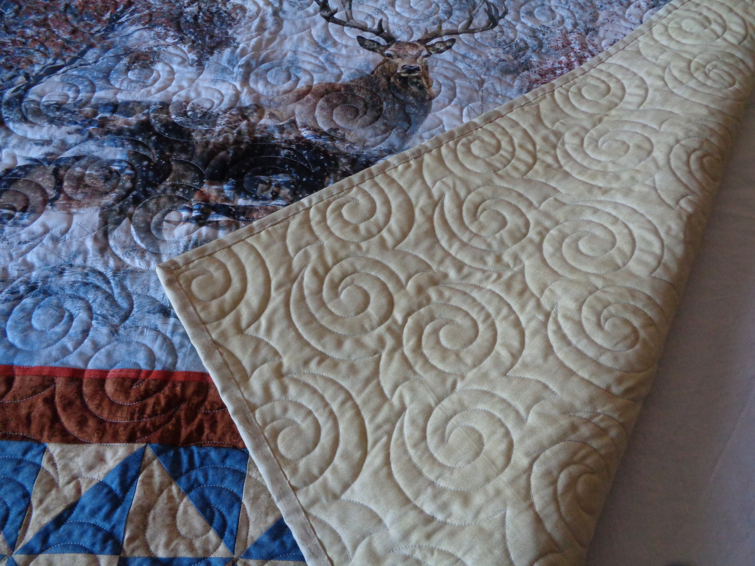 Elk in Winter Quilt - Etsy