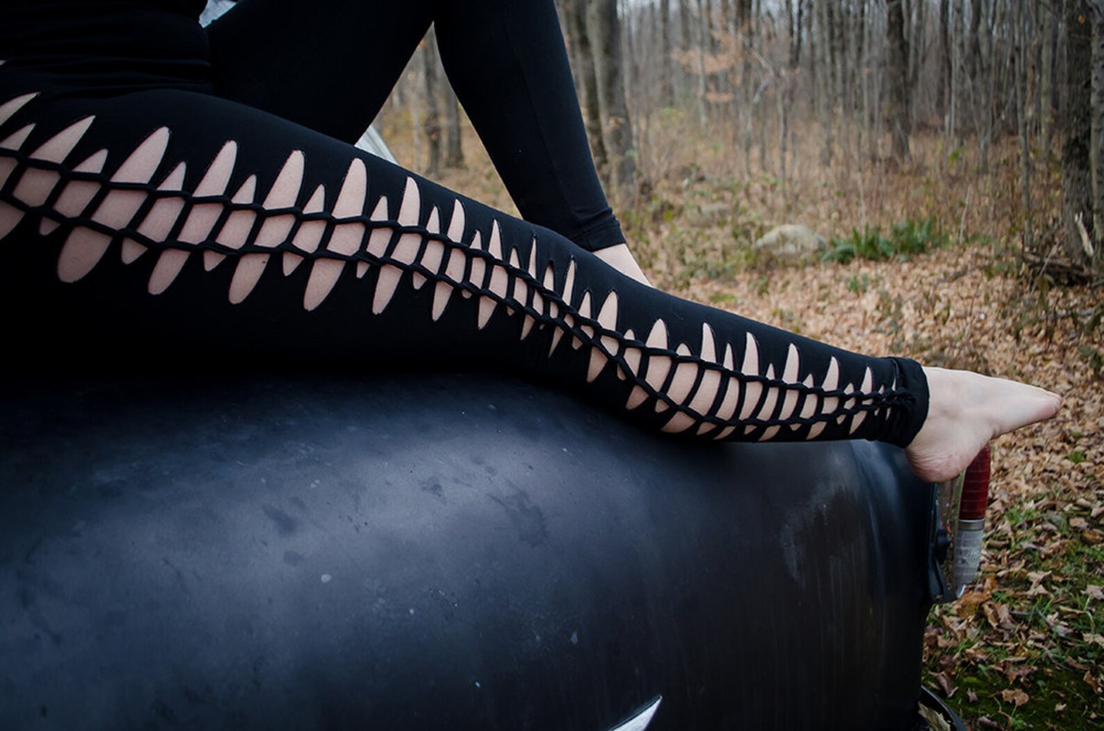 Slit Weave Onsie Cat Suit Unitard Bodysuit Side Cut Bodysuit | Etsy