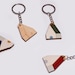 Minimalist Design Keychain, Personalized Little House Wooden Keychain ...