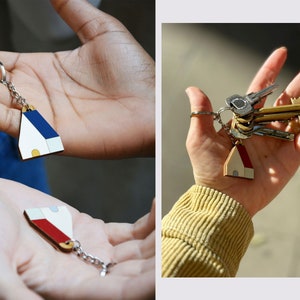 Minimalist Design Keychain, Personalized Little House Wooden Keychain ...