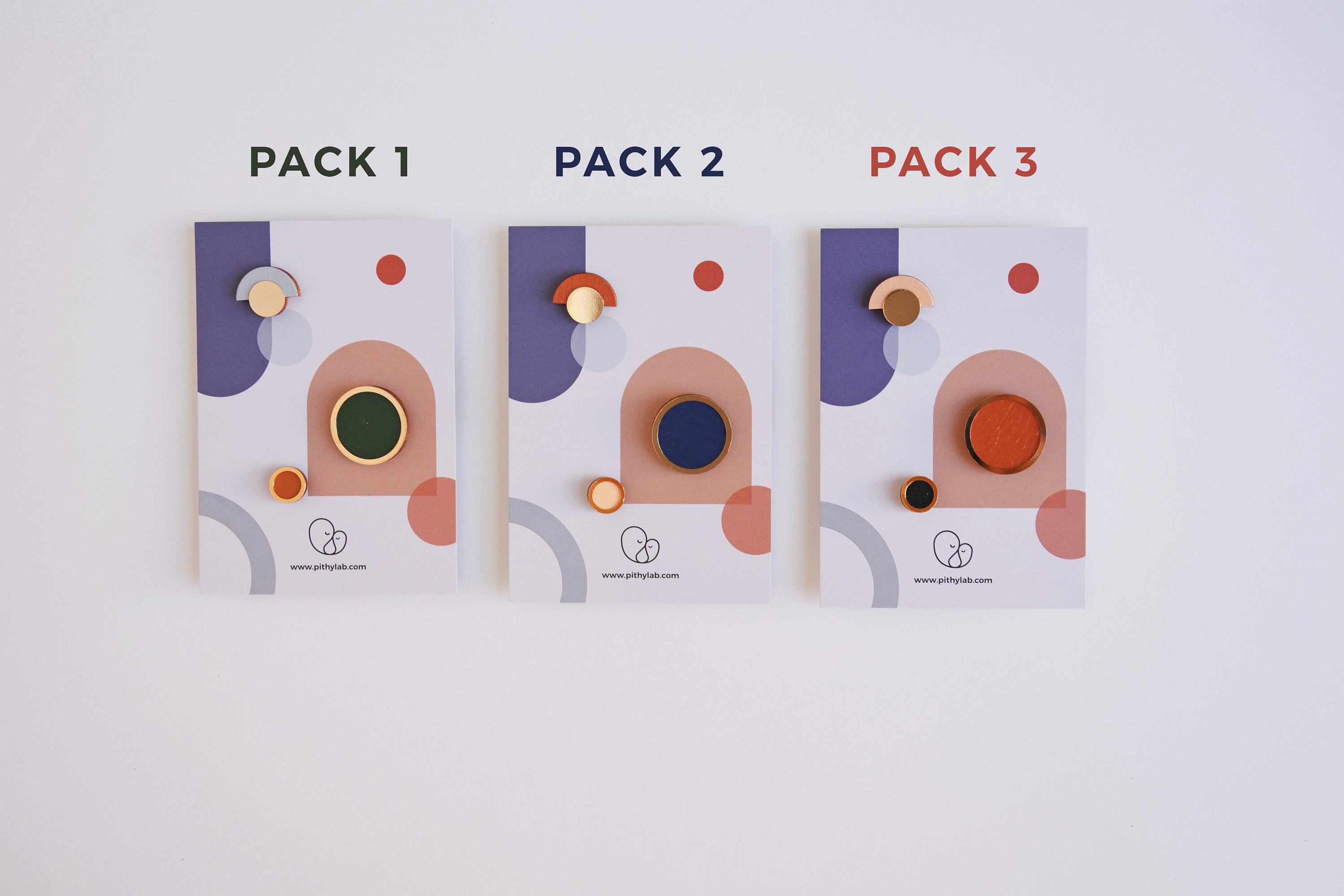 Geometric Pins - Modern Brooch - Set of Pins - Gift for Design and ...