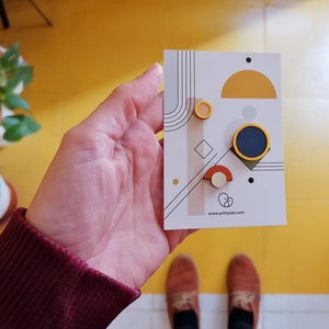 Geometric Pins - Modern Brooch - Set of Pins - Gift for Design and ...