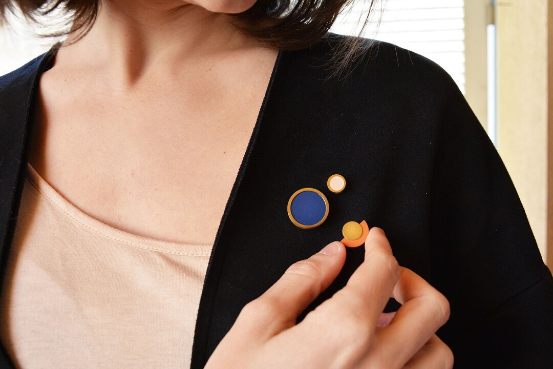 Geometric Pins - Modern Brooch - Set of Pins - Gift for Design and ...