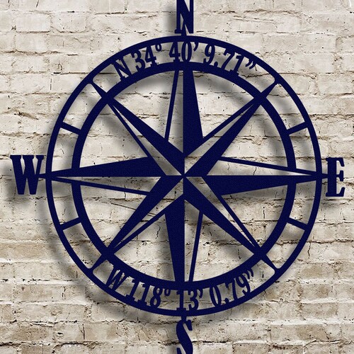 Nautical Compass Rose Metal Wall Art - Etsy