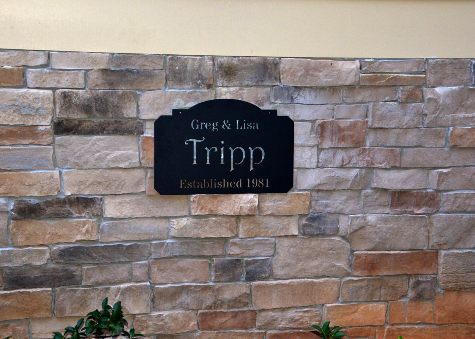 Metal Name Sign, Metal Est. Sign, Last Name Sign, Name Signs, Est. Date ...