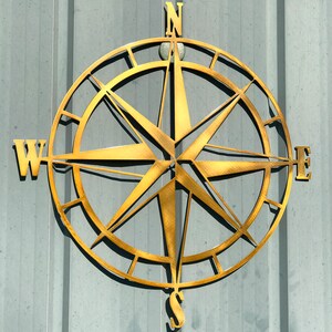 Nautical Compass Rose Metal Wall Art - Etsy