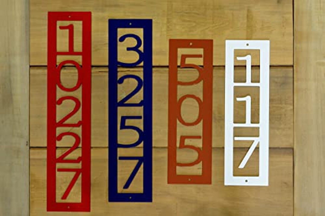 Custom Address Marker - Fits 4x4 Post - Vertical House Number - Etsy
