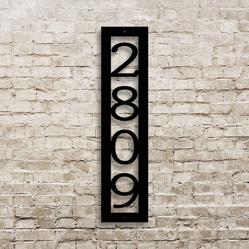 House Number Black Steel - Etsy