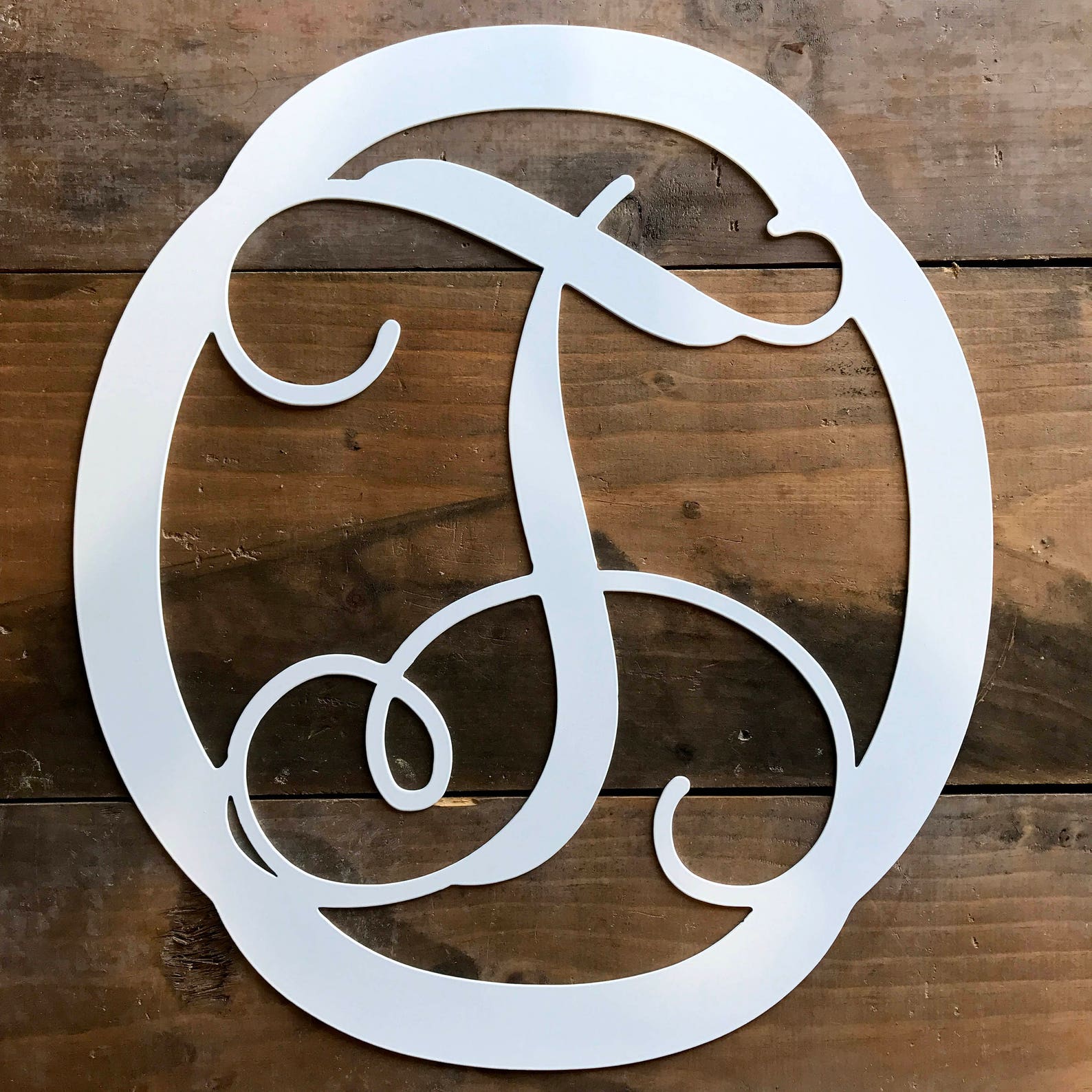 Metal Monogram Letter Monogram Wreath Door Hanger Monogram | Etsy