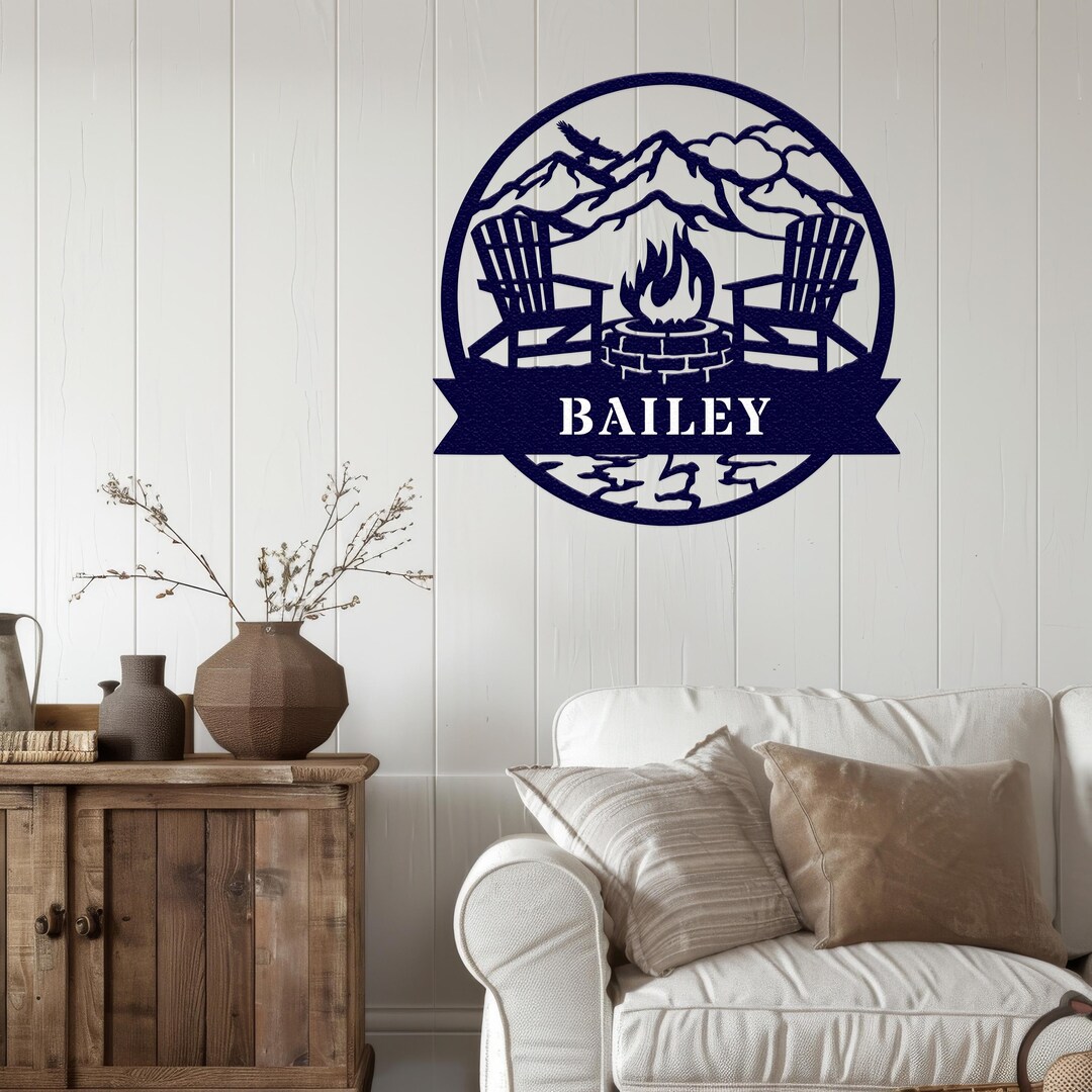 Metal Outdoor Sign | Custom Campfire Sign | Camper Decor | Personalized ...