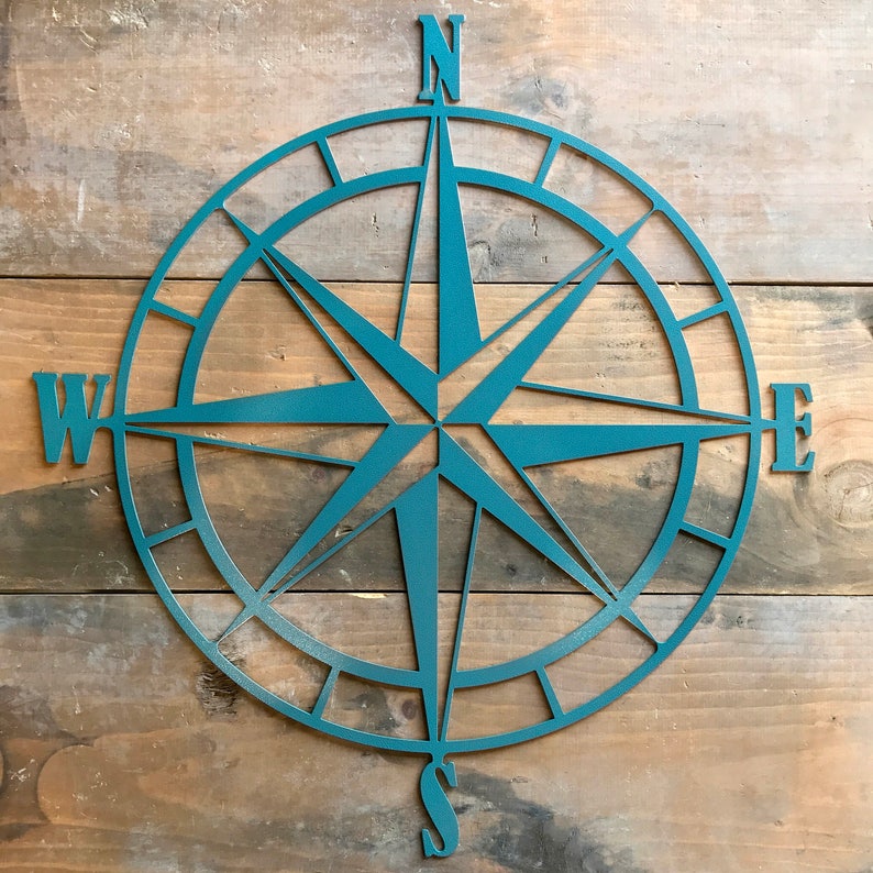 Nautical Compass Rose Metal Wall Art - Etsy