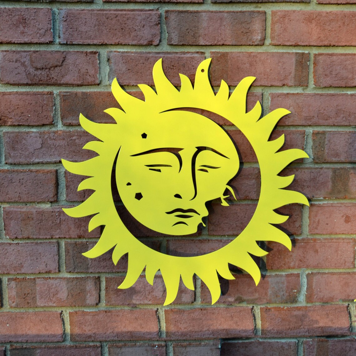 Sun and Moon Powder Coated Metal Wall Art - Etsy