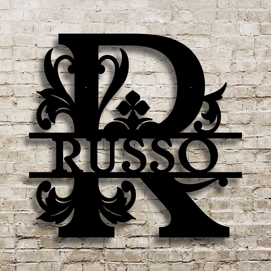 Personalized Regal Metal Monogram Letter, Customized Door Hanger ...