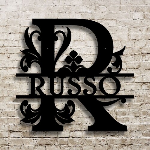 Personalized Regal Metal Monogram Letter Customized Door - Etsy