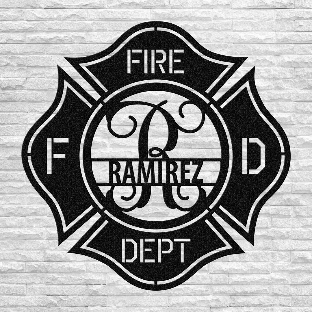 Personalized Metal Maltese Cross | Firefighter Wall Decor | Metal Wall ...