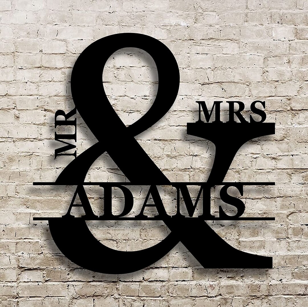 Mr & Mrs Sign, Personalized Sign, Wedding Gift - Etsy