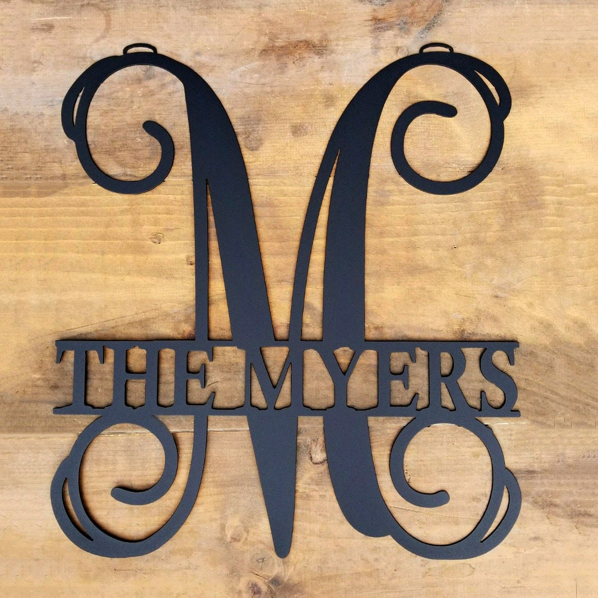 Personalized Metal Monogram Letter Customized Door Hanger | Etsy