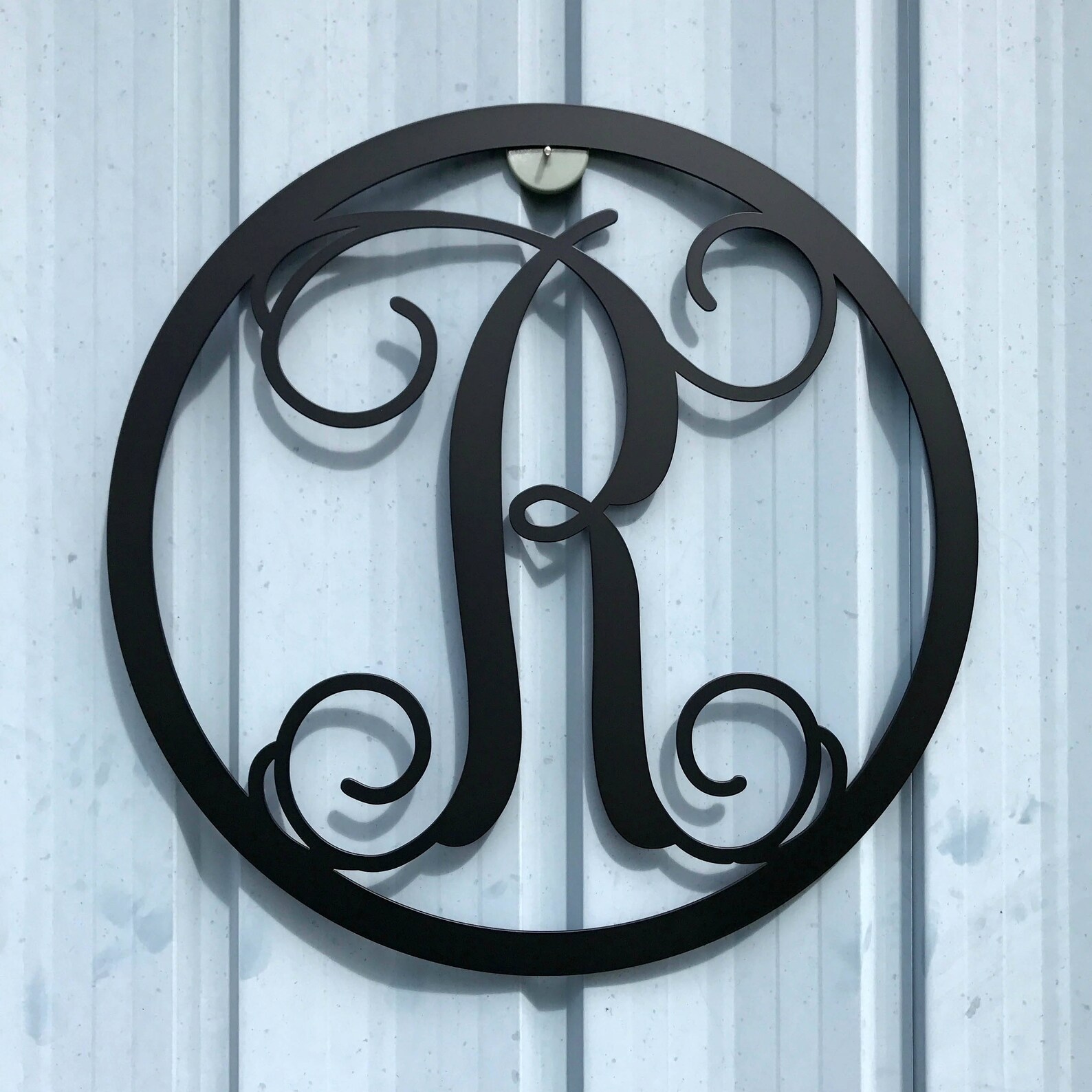22 Round Metal Monogram Letter Metal Monogram Door - Etsy