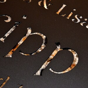 Metal Name Sign, Metal Est. Sign, Last Name Sign, Name Signs, Est. Date ...