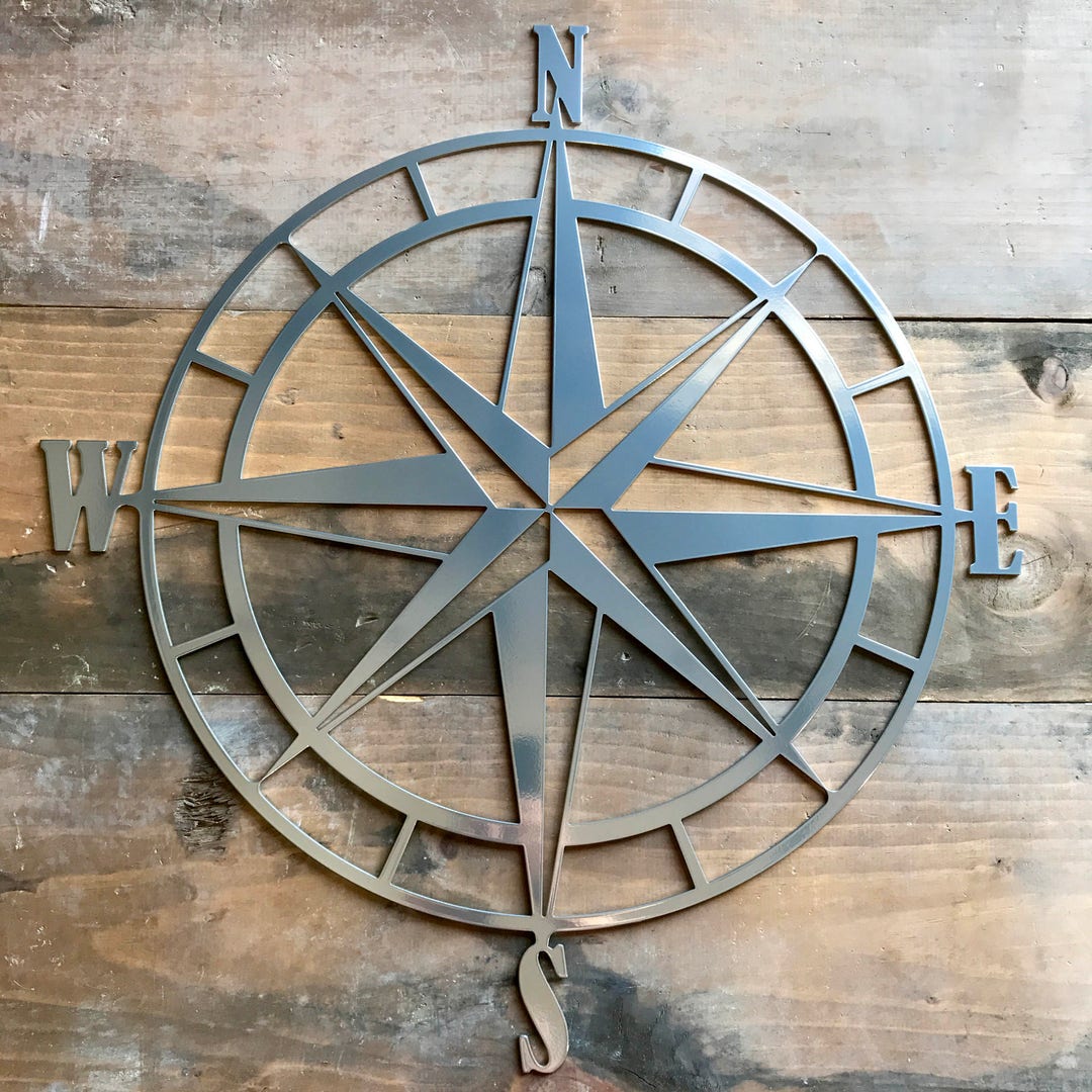 Nautical Compass - Metal Wall Art - Etsy