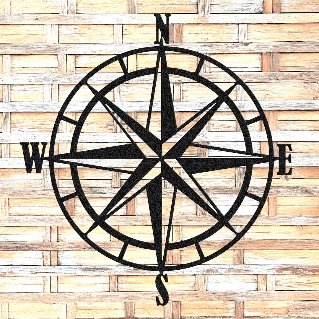 Nautical Compass Rose Metal Wall Art - Etsy UK